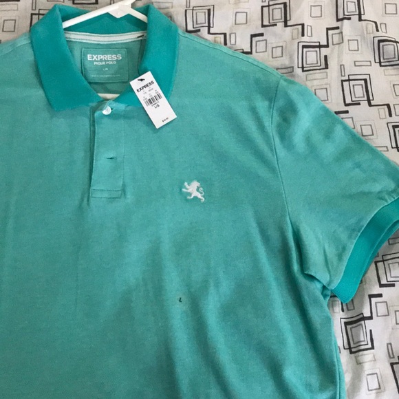 Express | Shirts | Green Express Polo Shirt | Poshmark